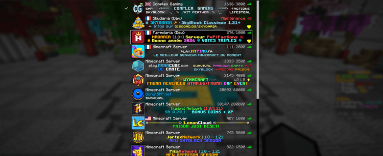 Les meilleurs Serveurs Minecraft français et gratuits de 2026 - Hadaria